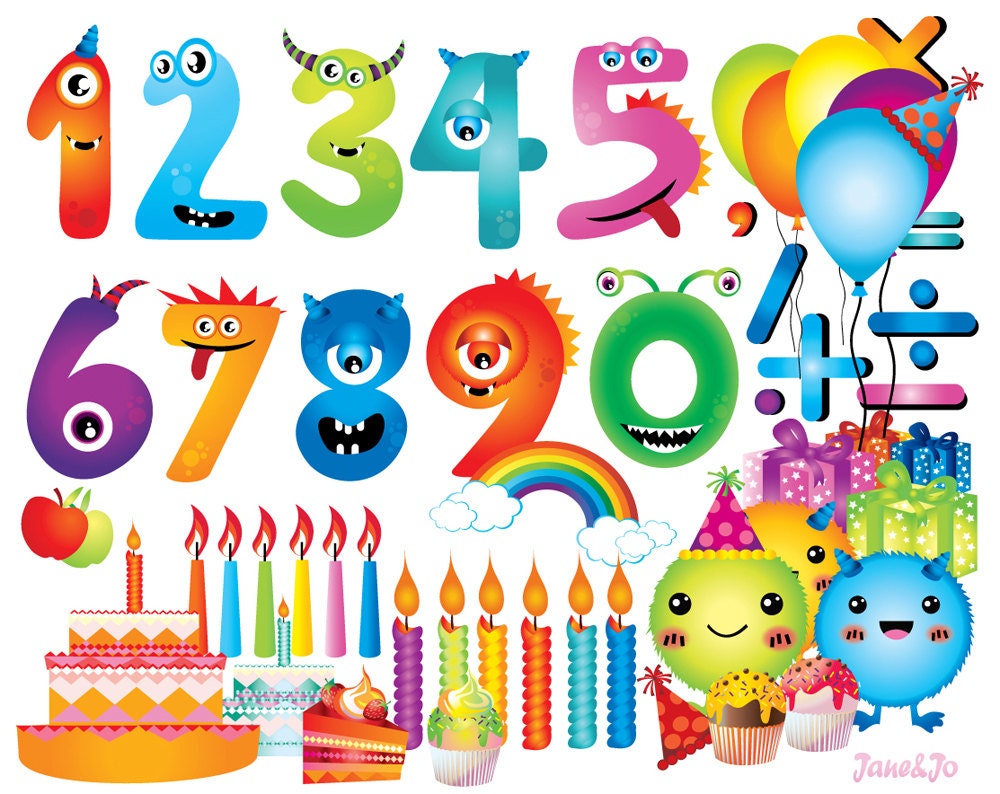 131 Clipartsmonster Numbers Birthday Clipartmonster - Etsy UK
