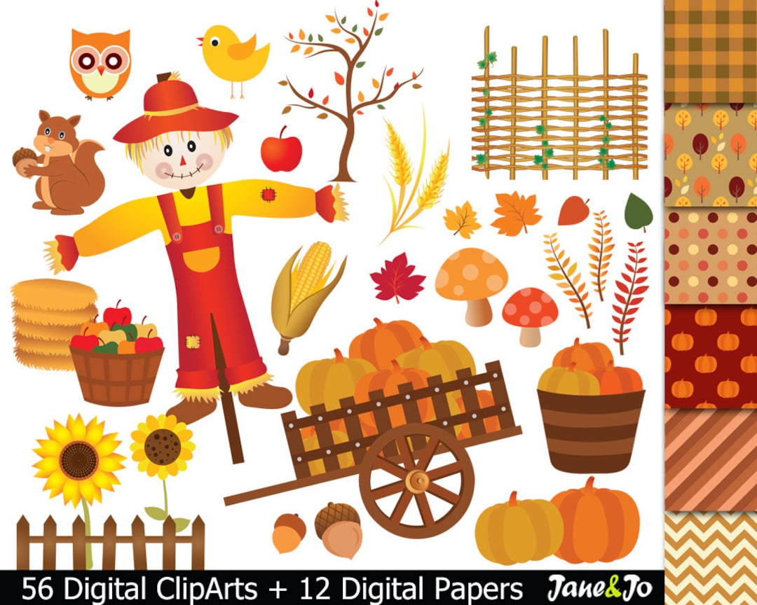 56 Fall Clipart Harvest Clipart Fall Harvest Digital Clipart Fall Clip ...