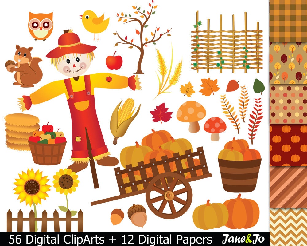 56 Fall Clipart Harvest Clipart Fall Harvest Digital Clipart Fall Clip ...