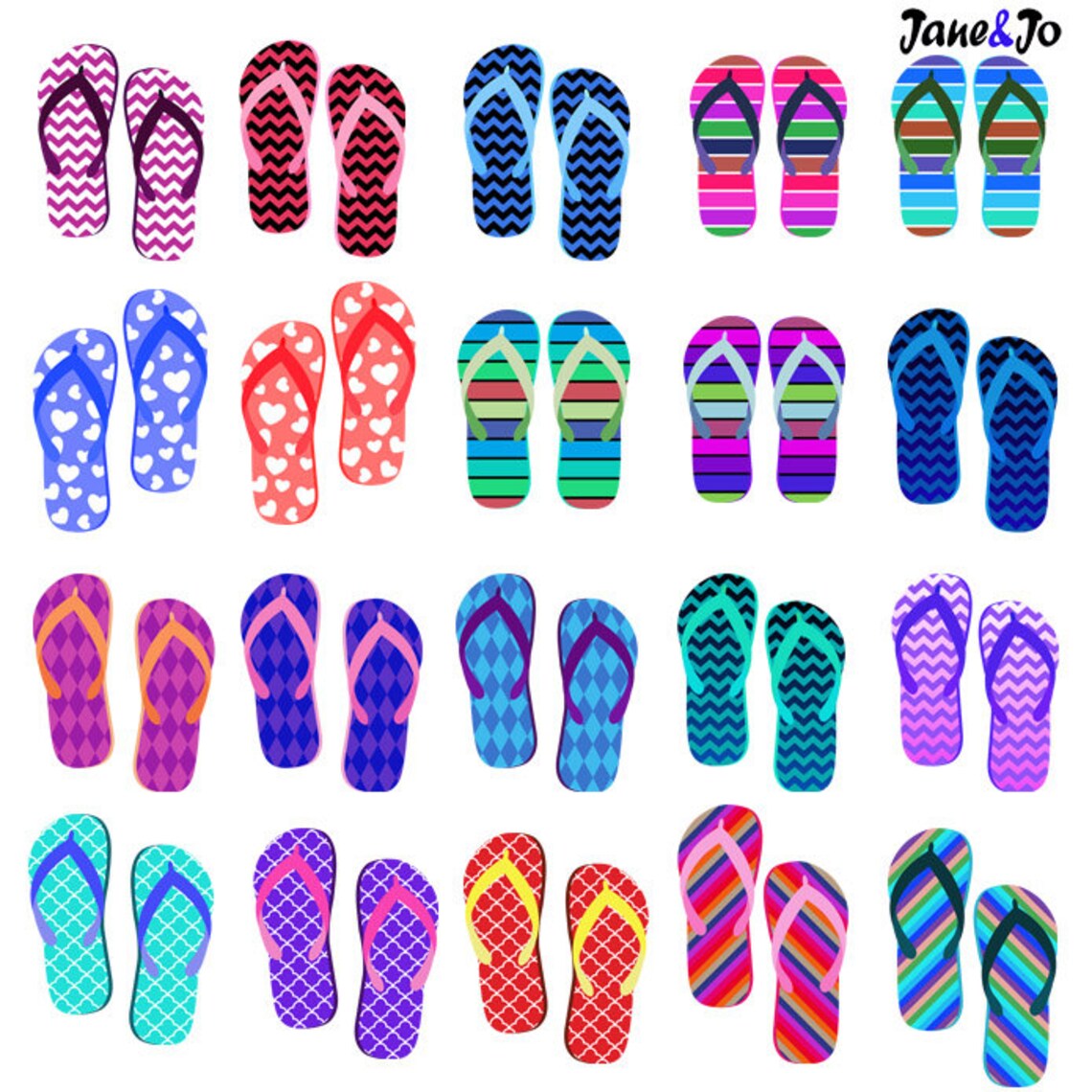 72 Flip Flops Clipart Flip Flops Clip Art shoes - Etsy UK