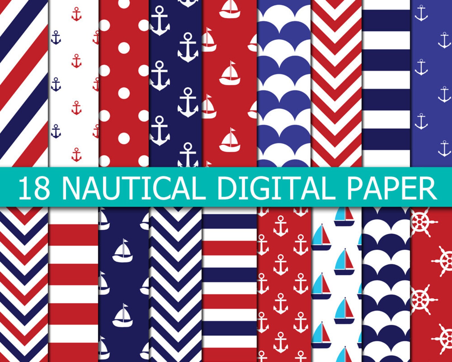 Nautical Clipart Nautical Clipart Anchor Clip - Etsy