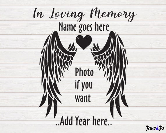 Embellishments In loving memory svg Rip svg Baseball Angel wings svg ...