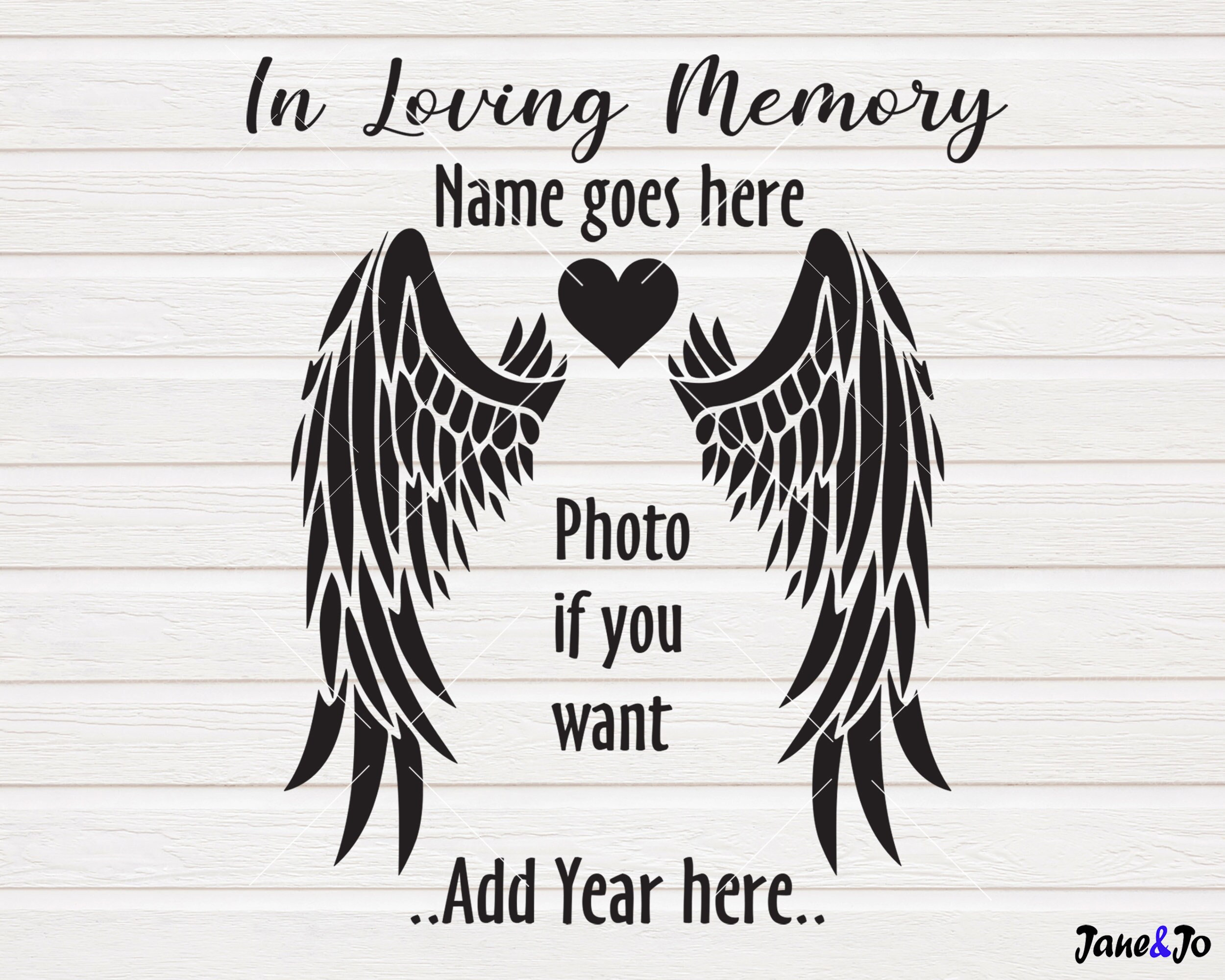 Memorial Day Svg,memory Angel Wings Heart Svg,memory Svg Shirt Clipart ...