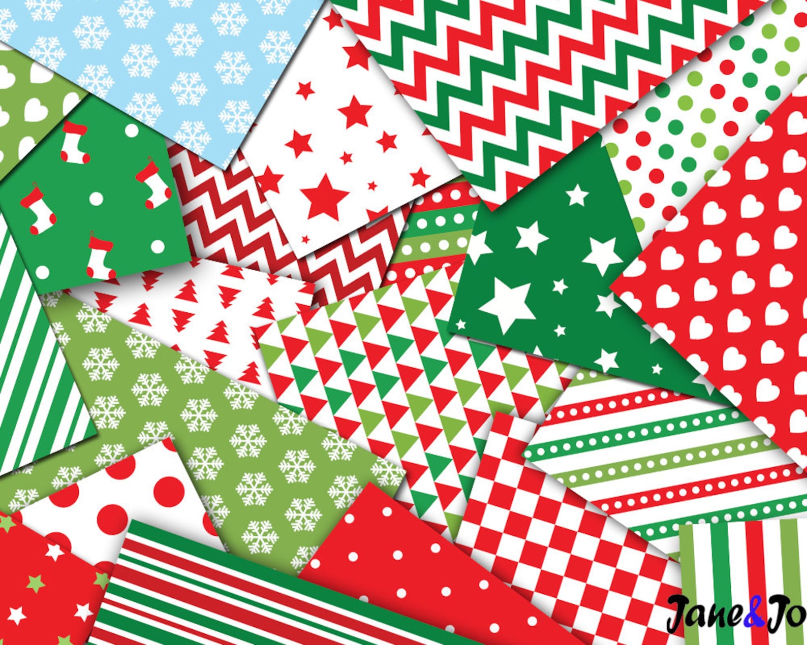 60 papel digital de Navidad papel imprimible de Navidad | Etsy España