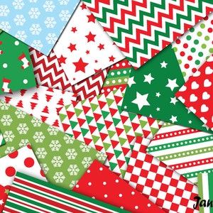 60 Christmas Digital Paper,christmas Printable Paper,christmas Digital ...