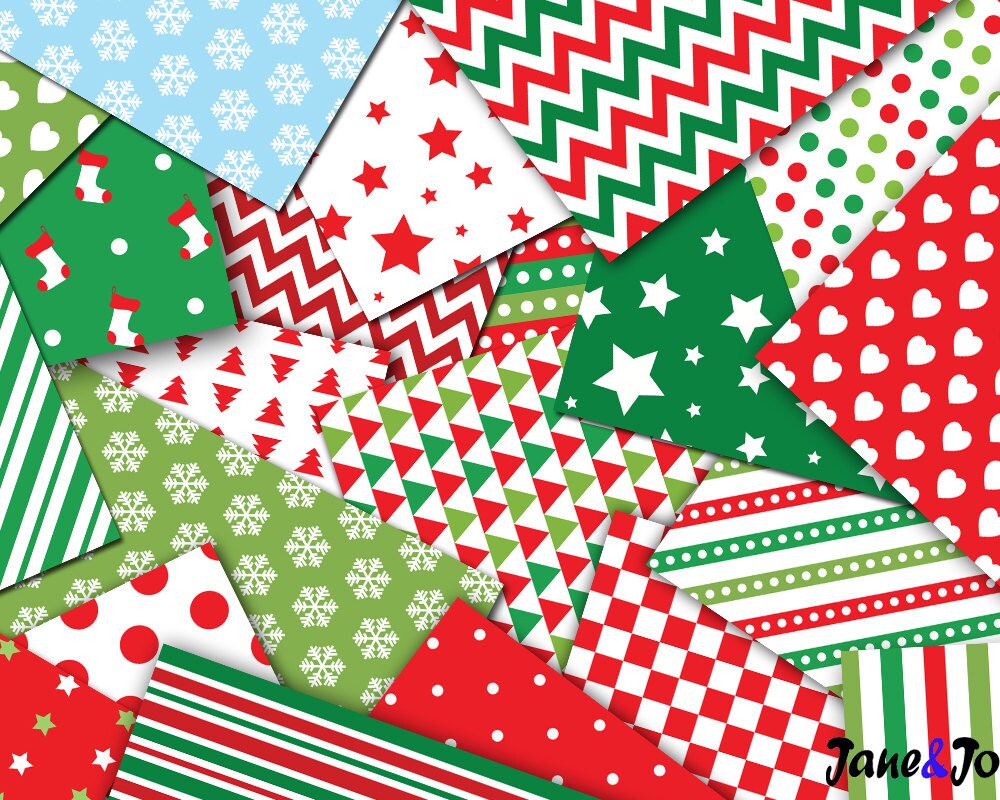 60 Christmas Digital Paper,christmas Printable Paper,christmas Digital ...