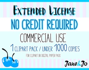 Unlimited Extended License for Clipart and Digital Paper Packs - Etsy
