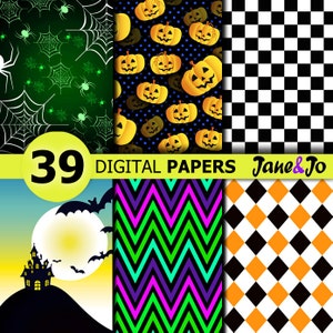 Halloween Digital Paper,halloween Papers,halloween Decor,halloween ...