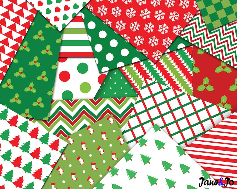 60 papel digital de Navidad papel imprimible de Navidad - Etsy España