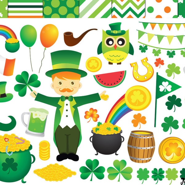 Leprechaun Clip Art - Etsy