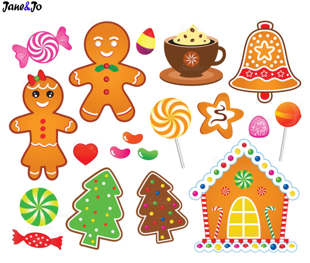 30 Gingerbread Clipart,gingerbread Cliparts,christmas Gingerbread ...
