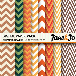 Fall Digital Paper , Fall Paper, Fall Patterns , Autumn Digital Paper ...