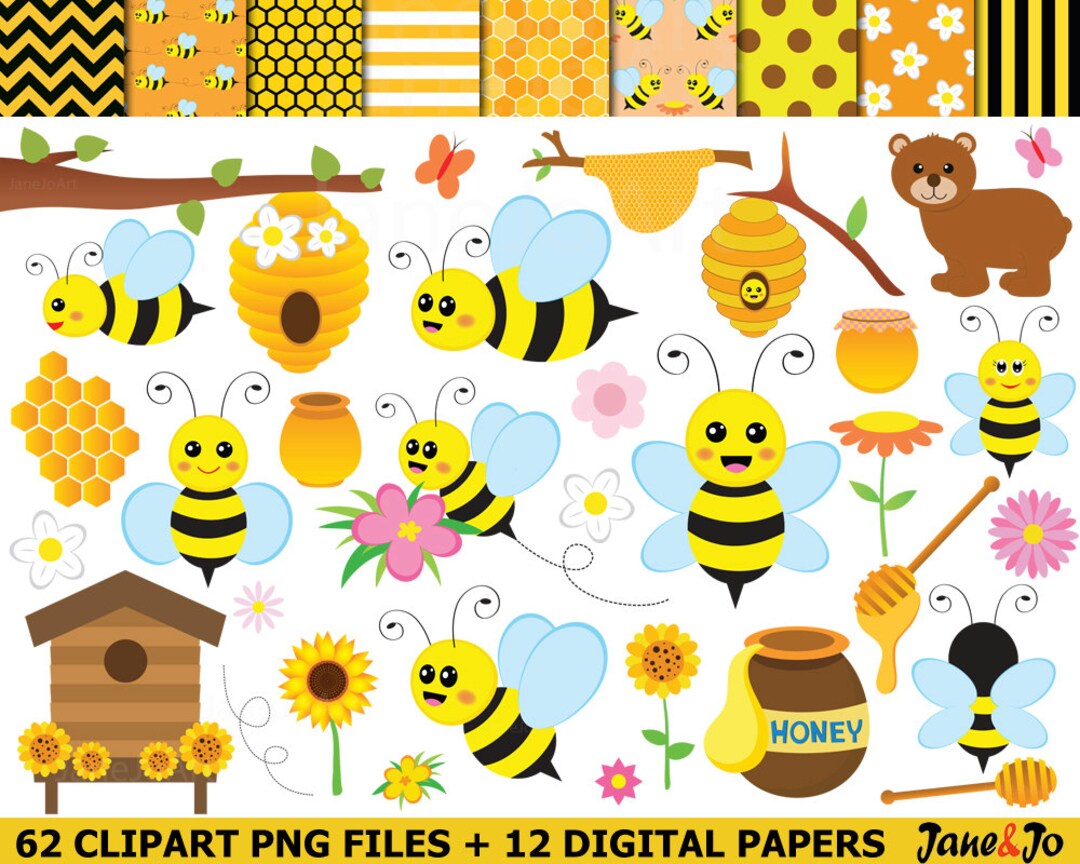 62 Bee Clipart , Bees Clipart, Honey Bees Clip Art , Bee Cliparts ...
