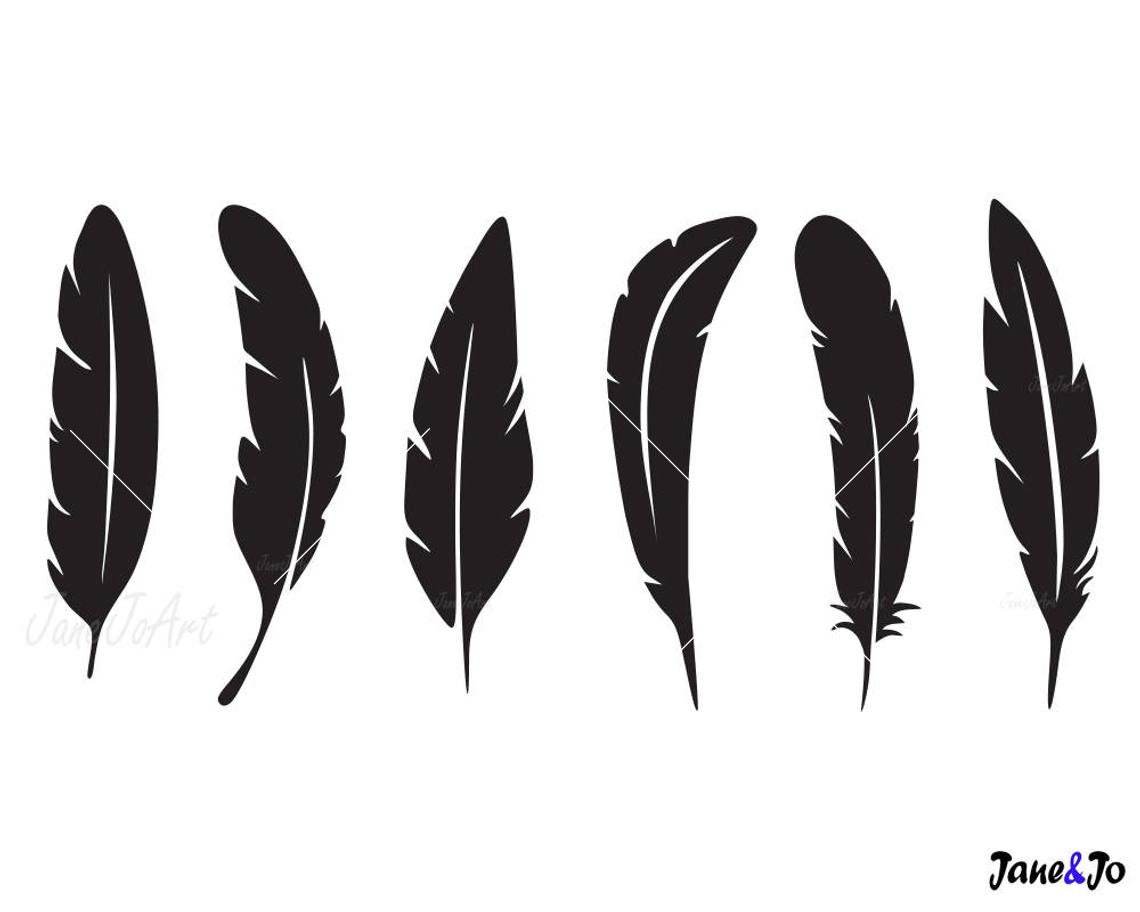 Feather SVG, Feathers SVG, Feather Clipart, Cricut, Feather Silhouette ...