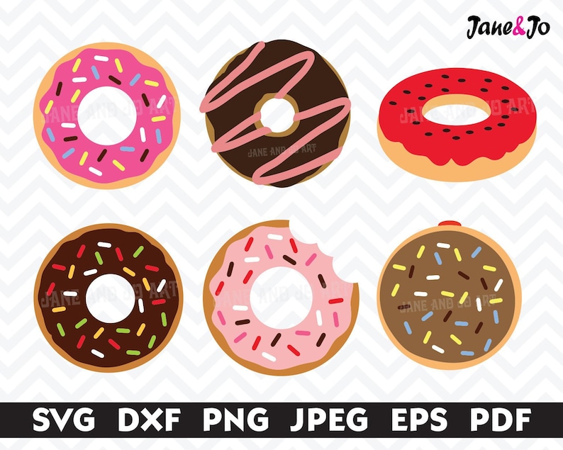 Donut SVG doughnut Svgcircut Cut Files silhouette Cut - Etsy