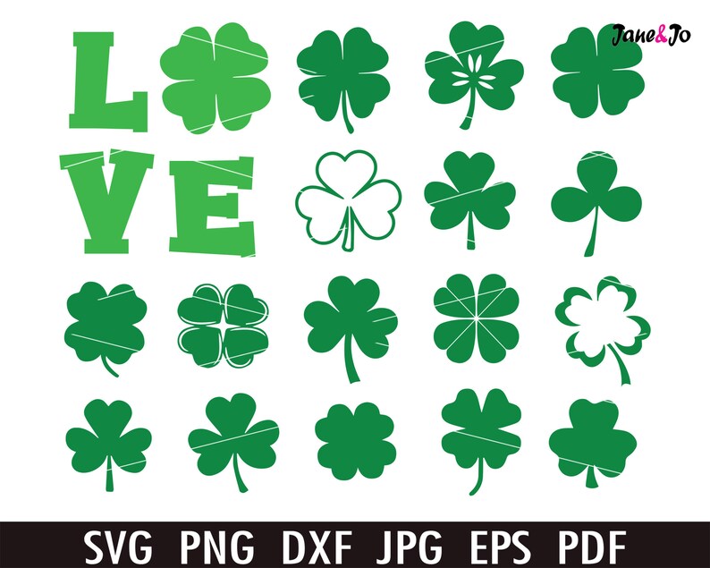 Love Shamrock SVG Saint Patricks Day Svg Cricut Cut Files | Etsy
