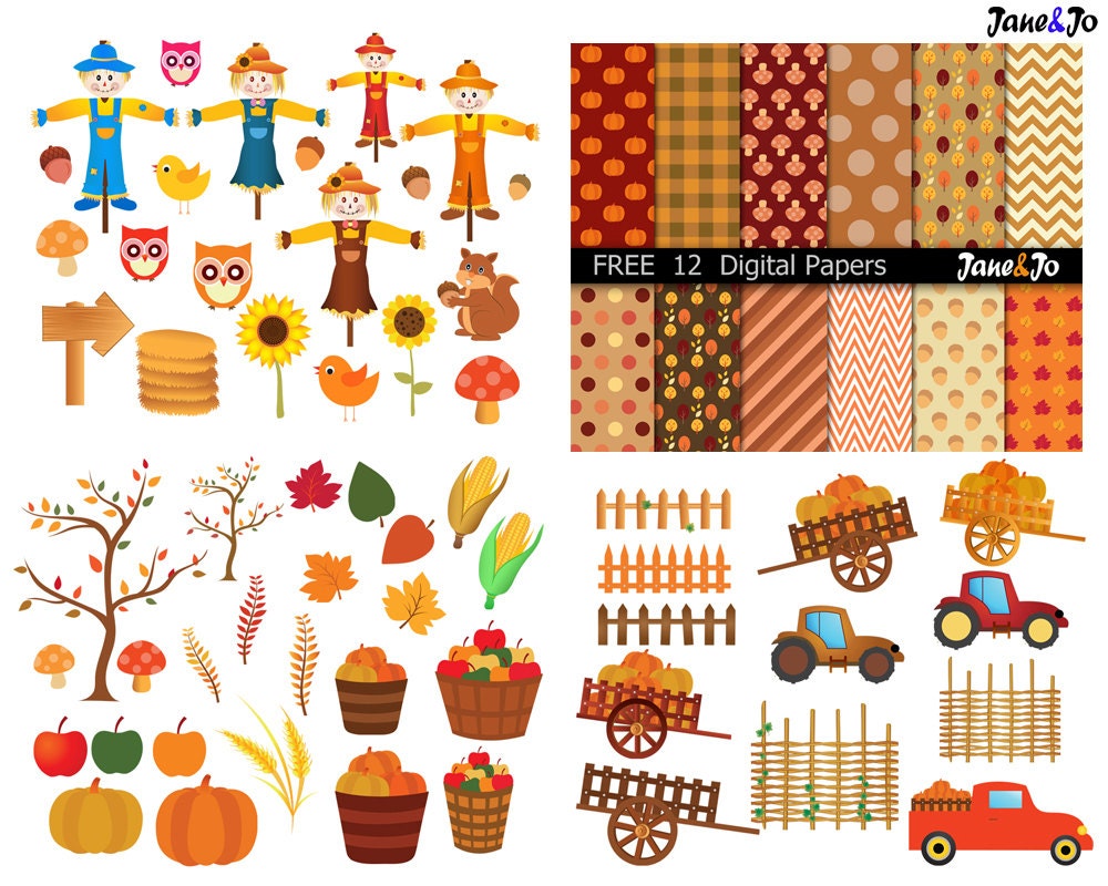 56 Fall Clipart Harvest Clipart Fall Harvest Digital Clipart Fall Clip ...