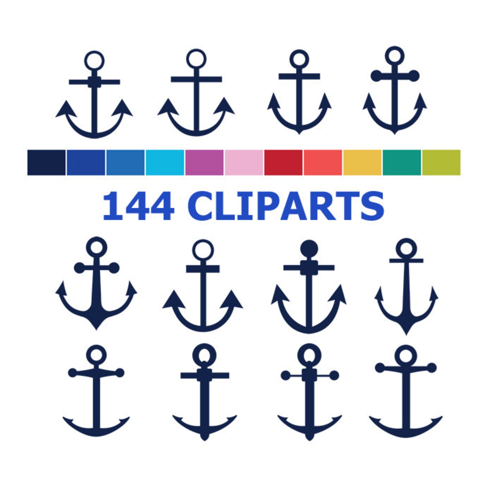 Anchor Clipartanchor Clipartsanchors Digital Clipartsea - Etsy