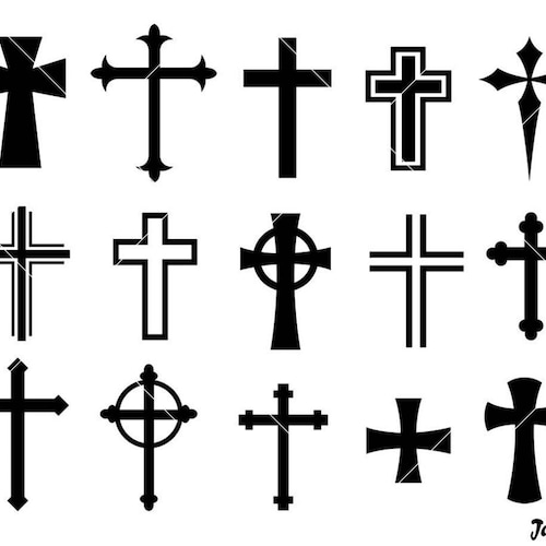 Cross Svgcross Svg Silhouette Filescrosses Vector Png Dxf - Etsy