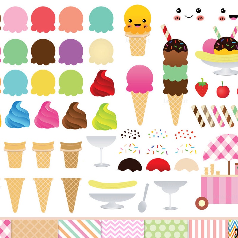 Ice Cream Clip Art - Etsy