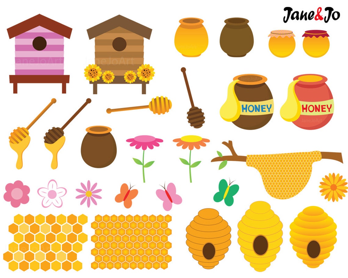 62 Bee Clipart Bees Clipart Honey Bees Clip Art Bee | Etsy Canada