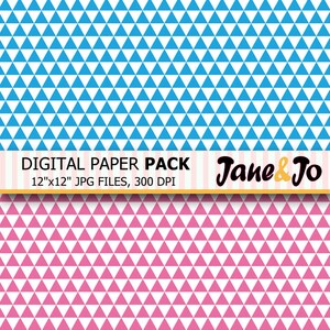 Triangle Digital Paper , Triangle Pattern ,triangles Digital Papers ...