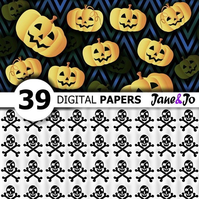 Halloween Digital Papercolorful Halloween Party Printables | Etsy