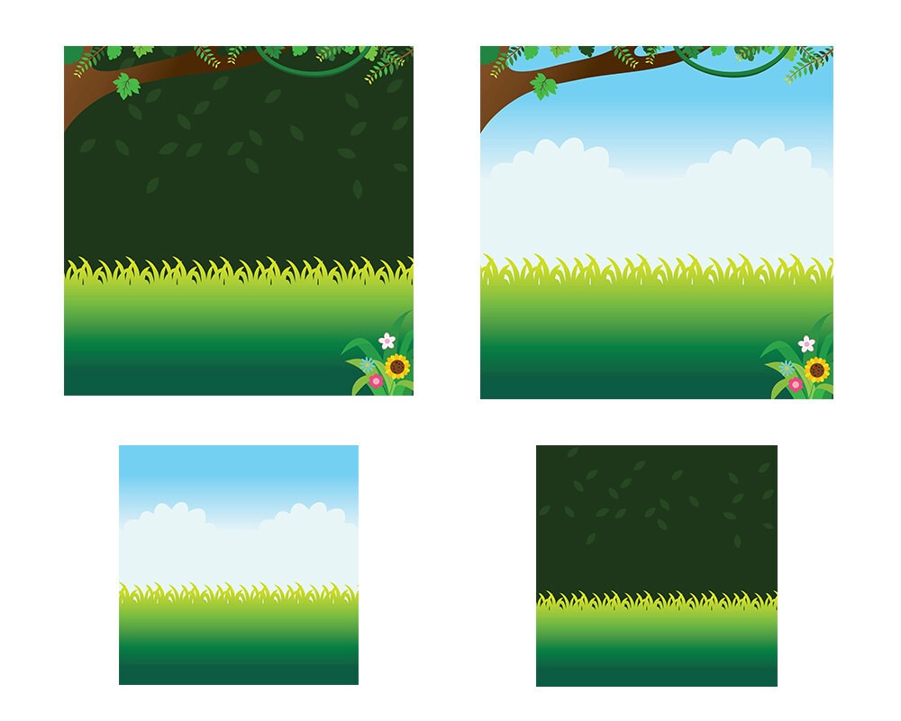 Jungle Animals Clipart and Digital Paper jungle Clipart - Etsy