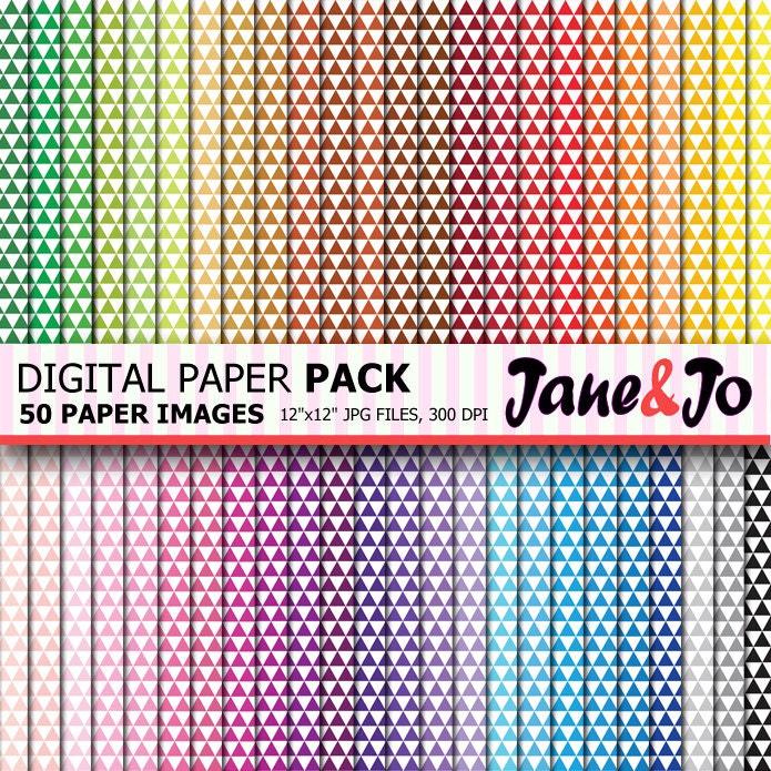 Triangle Digital Paper Triangle Pattern triangles Digital - Etsy