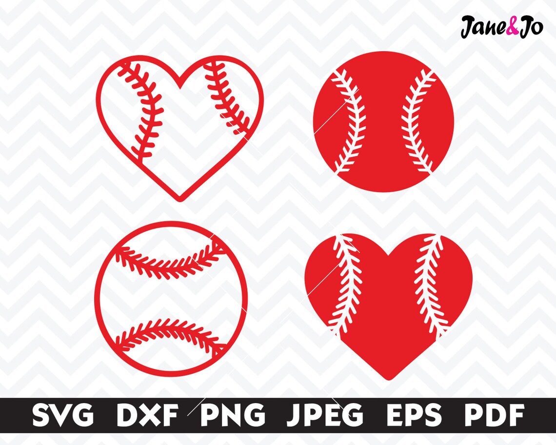 Baseball Svgbaseball SVG Cut Filesbaseball Heart Svg for - Etsy