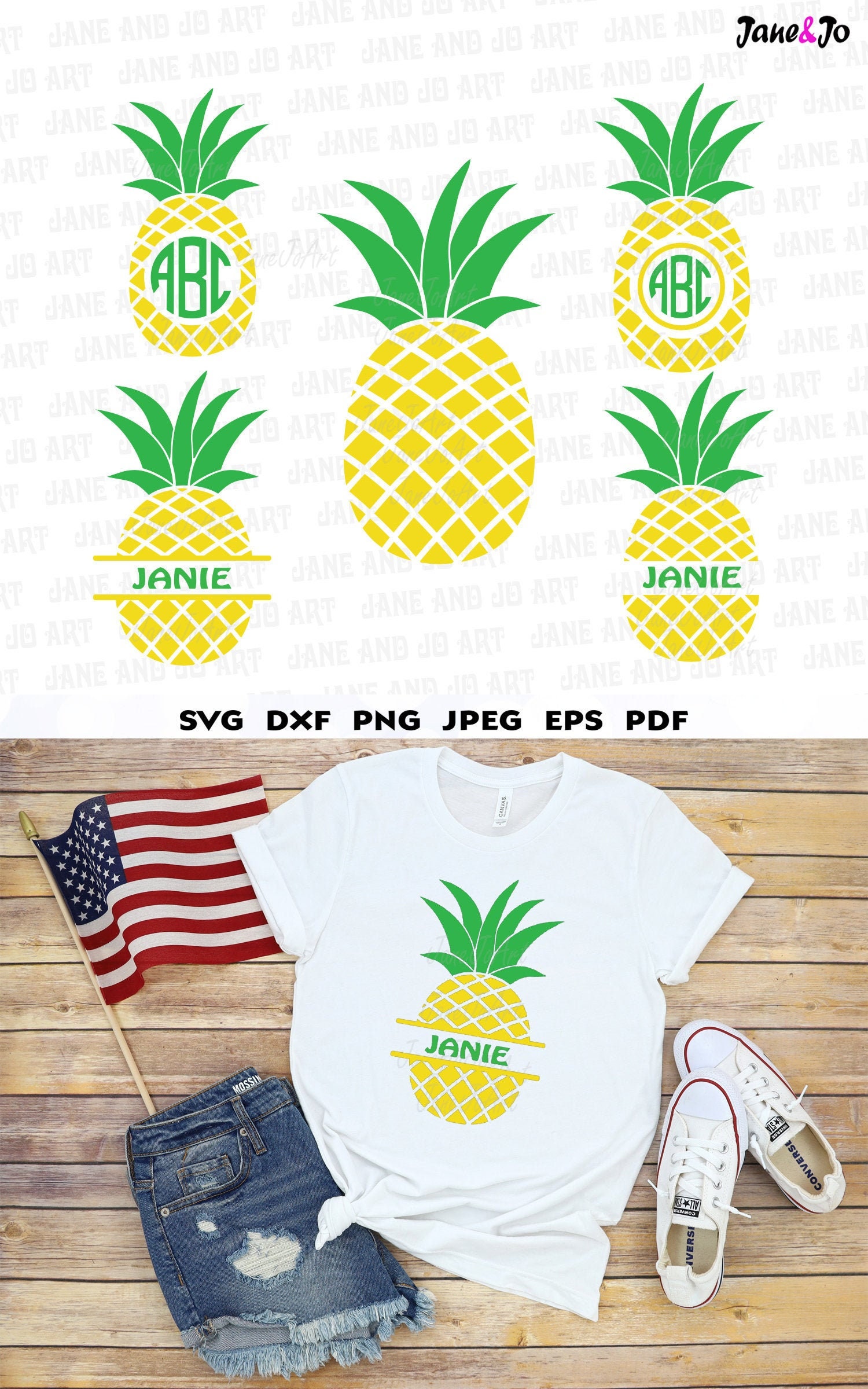 Pineapple SVG Pineapple Bundle Svg Filespineapple Monogram - Etsy