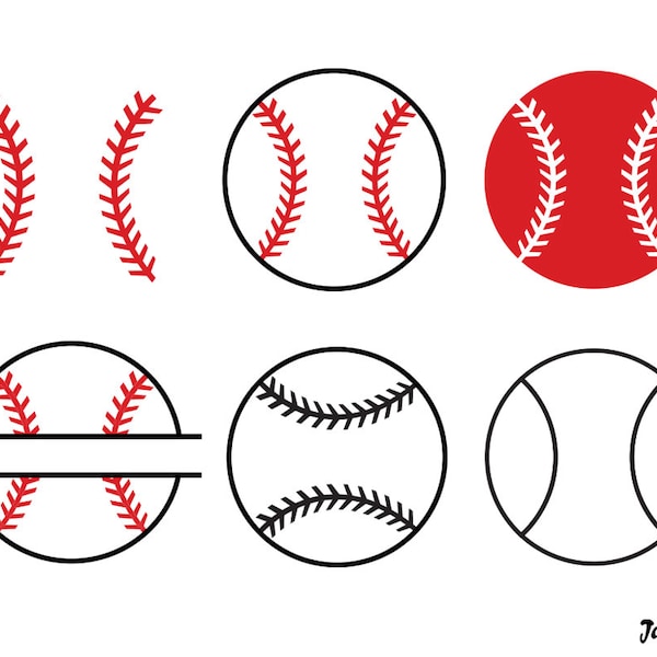 Half Baseball Svg - Etsy