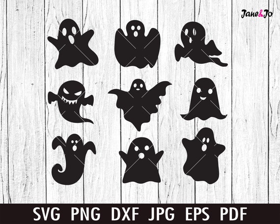 Ghost SVG Halloween Svgghost Bundle SVG PNG Dxf Circut | Etsy
