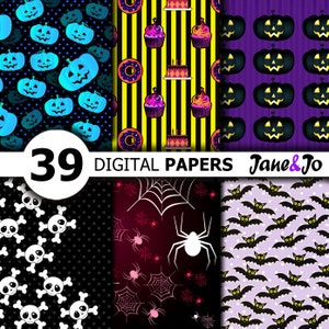 Halloween Digital Paper,halloween Papers,halloween Decor,halloween ...