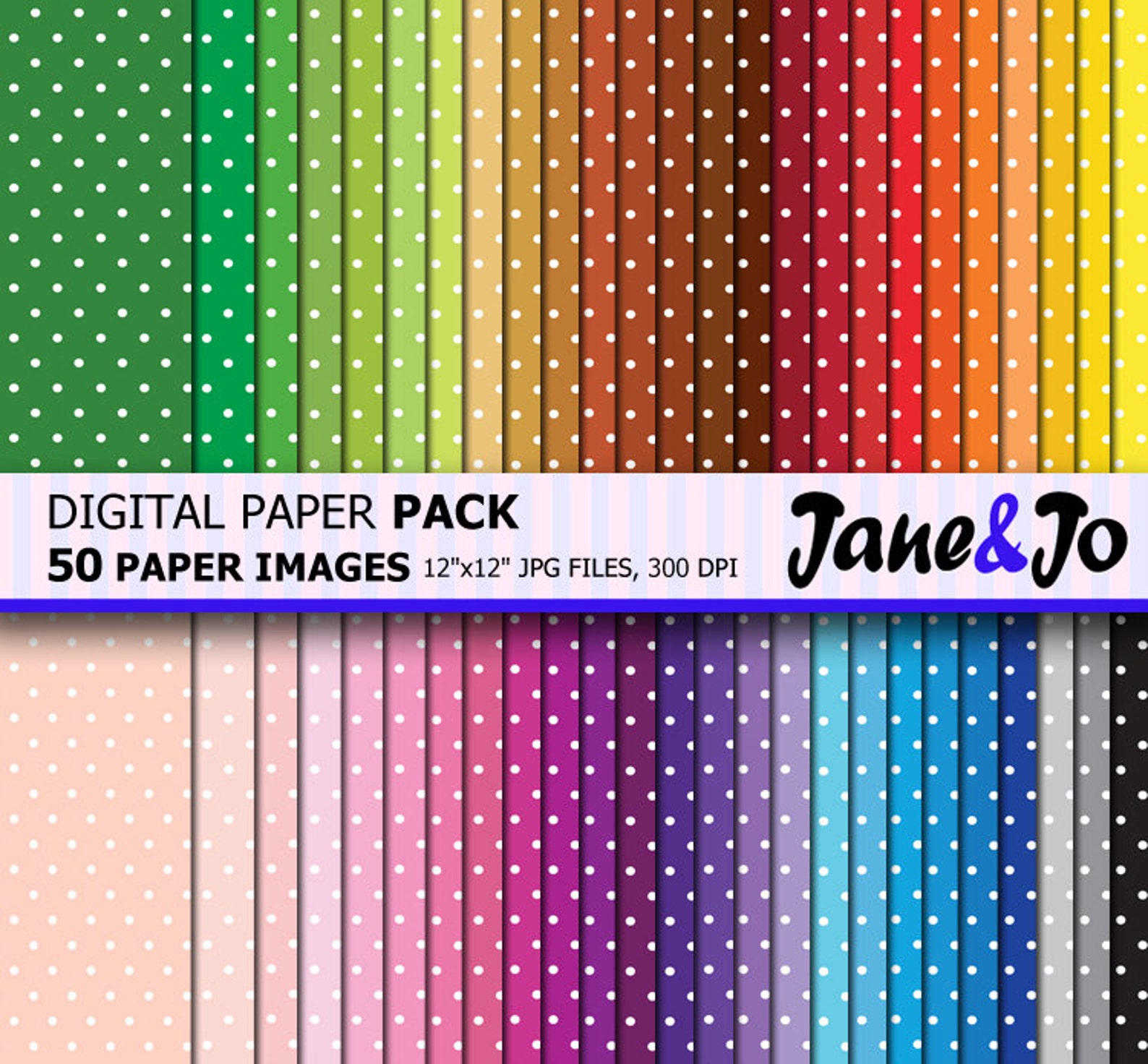 50% OFF SALE 50 Polka Dot Digital Paper,spots Polka Dots Pattern ...