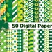 St. Patrick's Day Digital Paper,st Patricks Paper,green Digital Paper ...