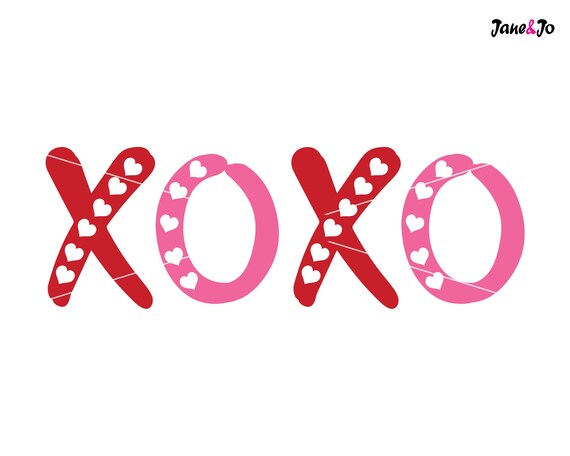 XOXO Svgxoxo Png Clipart Vector Valentine's Day SVG | Etsy