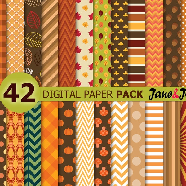 Fall Scrapbook Paper - Etsy