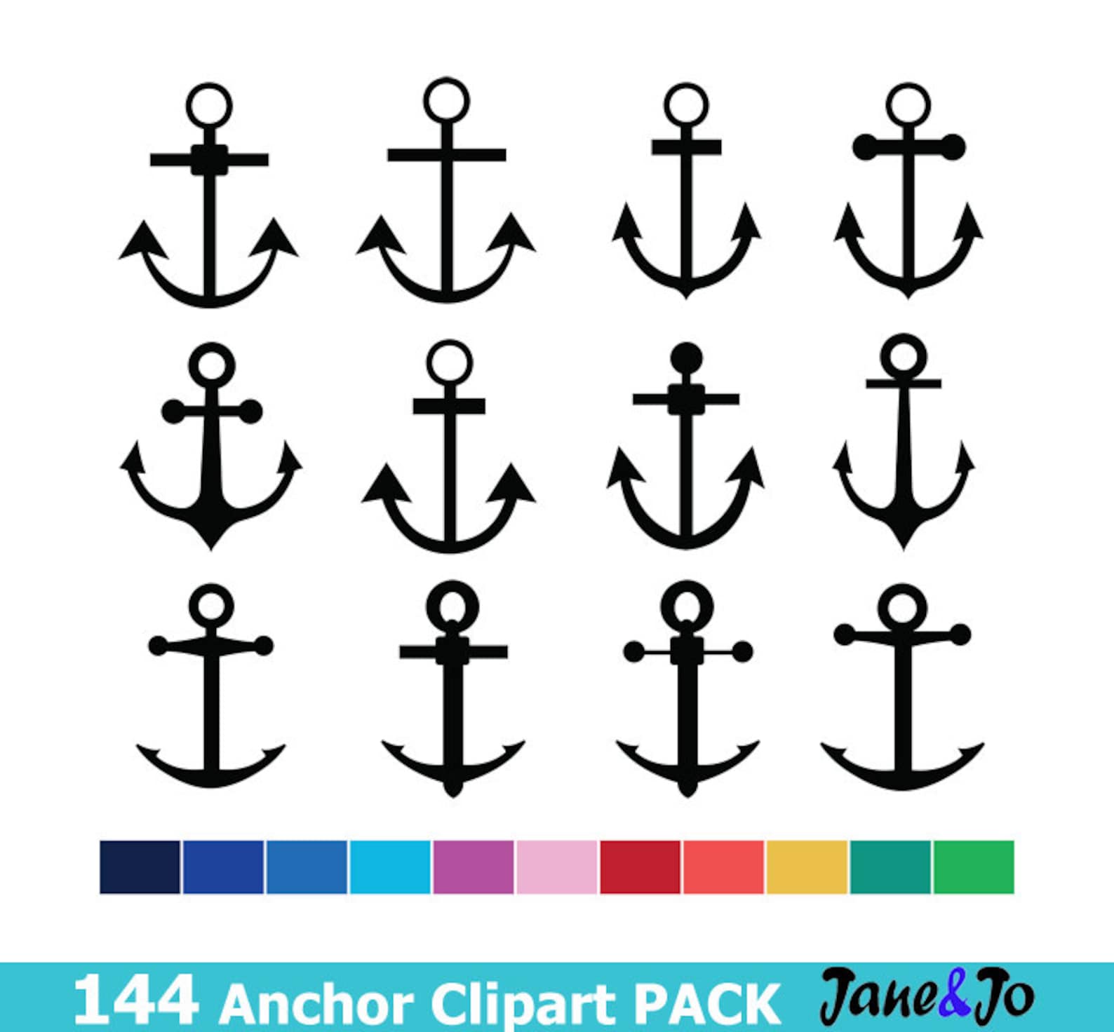 Anchor Clipartanchor Clipartsanchors Digital Clipartsea - Etsy