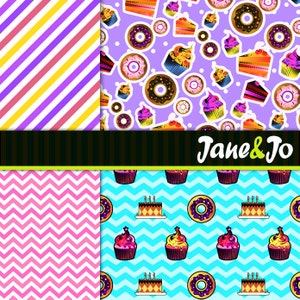 Cupcake Digital Paper,candy Digital Paper,rainbow Digital Paper,cupcake ...