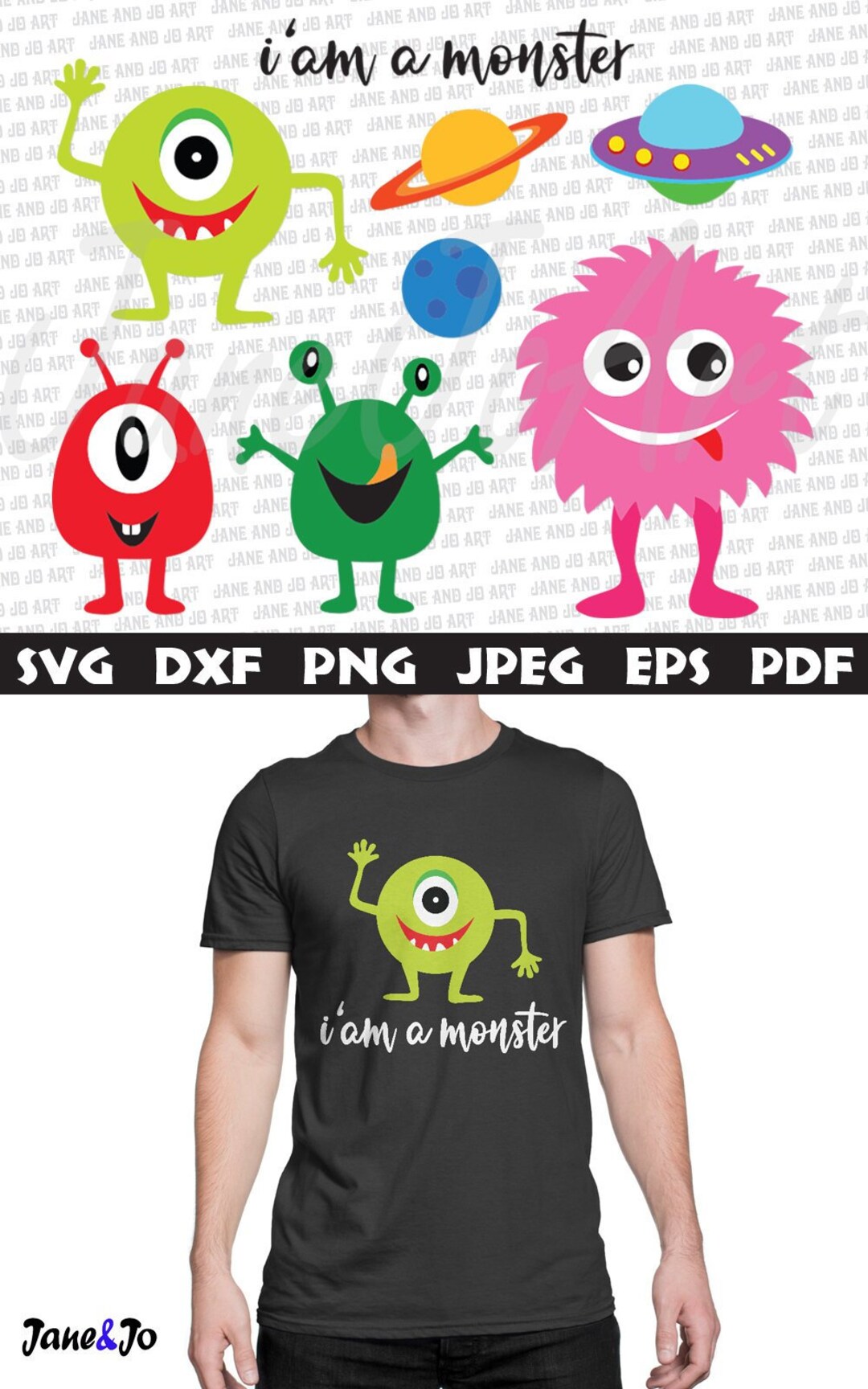 Monster Svg,cute Monster Svg,monsters Svg Cut File Vector Clipart ...