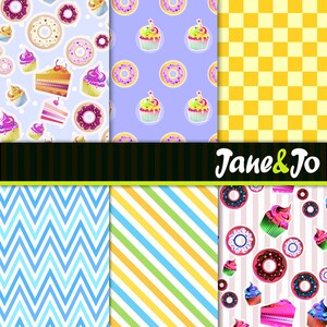 Cupcake Digital Paper,candy Digital Paper,rainbow Digital Paper,cupcake ...