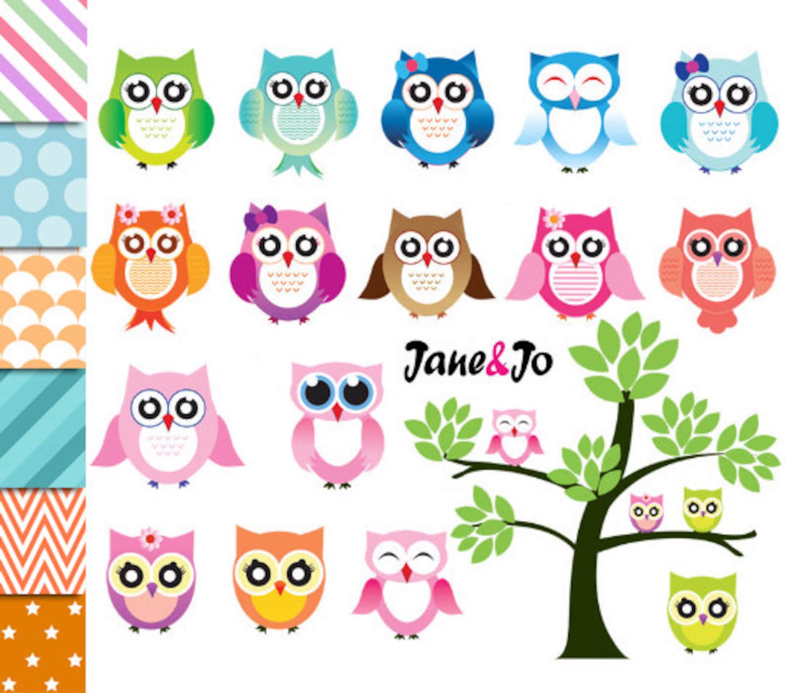 Owl Clipart , Owls Clipart , Owl Cliparts, Sweet, Cute Owls, Pink ...