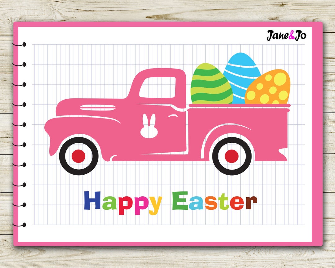 Easter Truck Svg,happy Easter Svg,silhouette Cut Files, Easter SVG ...
