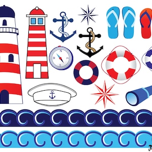 Nautical Clipart , Nautical Clipart , Anchor Clip Art,lighthouse ...