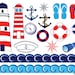 Nautical Clipart , Nautical Clipart , Anchor Clip Art,lighthouse ...