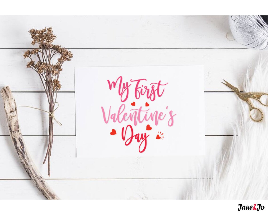 My First Valentine Svg,valentine's Day Svg,my First Valentines Day Svg ...