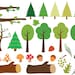 60 Woodland Clipart, Woodland Clip Art,woodland Animals, Fox,rabbit ...