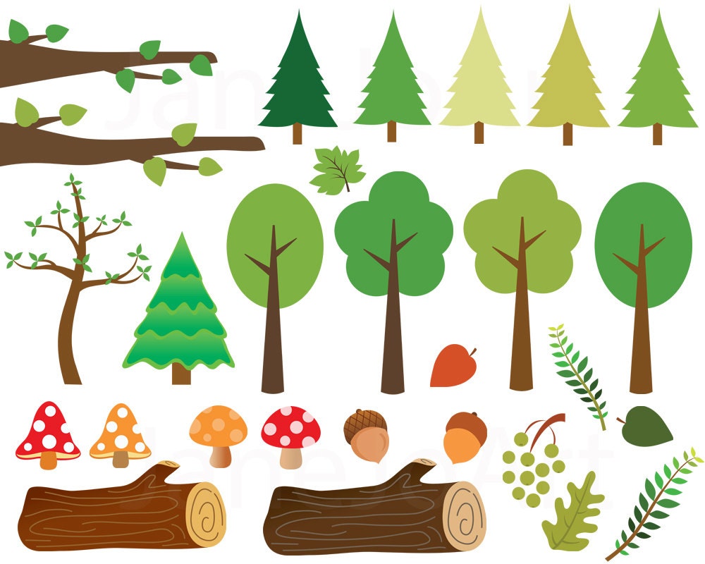 60 Woodland clipart Woodland clip artWoodland animals | Etsy