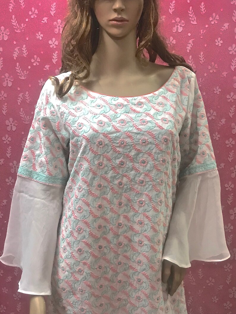 Indiachikan Exclusive Designer Lucknow Chikankari Full Set of Fine ...